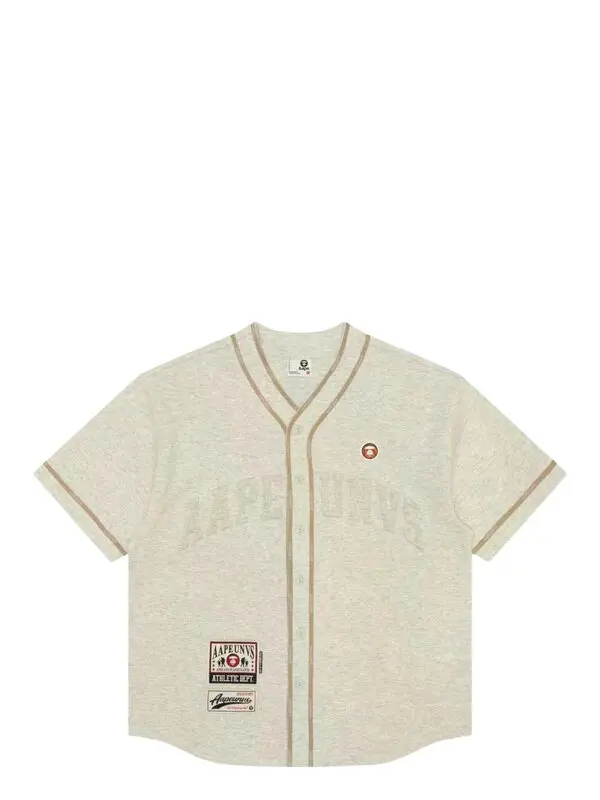 AAPE BY *A BATHING APE Patch Baseball Shirt - Grey