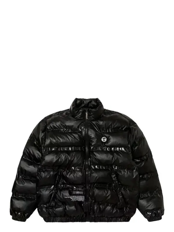 AAPE BY *A BATHING APE Moonface Logo Puffer Jacket - Black