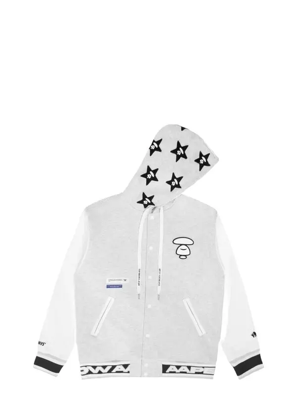 AAPE BY *A BATHING APE Moonface Logo Hoodie - Grey