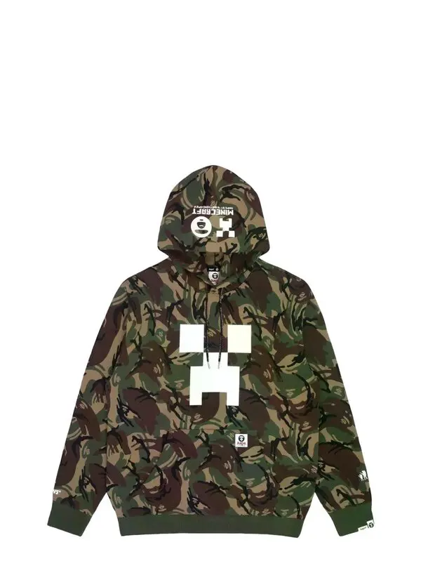 AAPE BY *A BATHING APE X Minecraft Camo-print Hoodie - Green