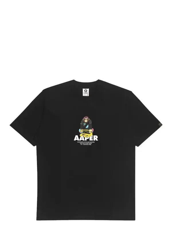 AAPE BY *A BATHING APE X Erik Inkala Aaper Aldo Graphic-print T-shirt - Black