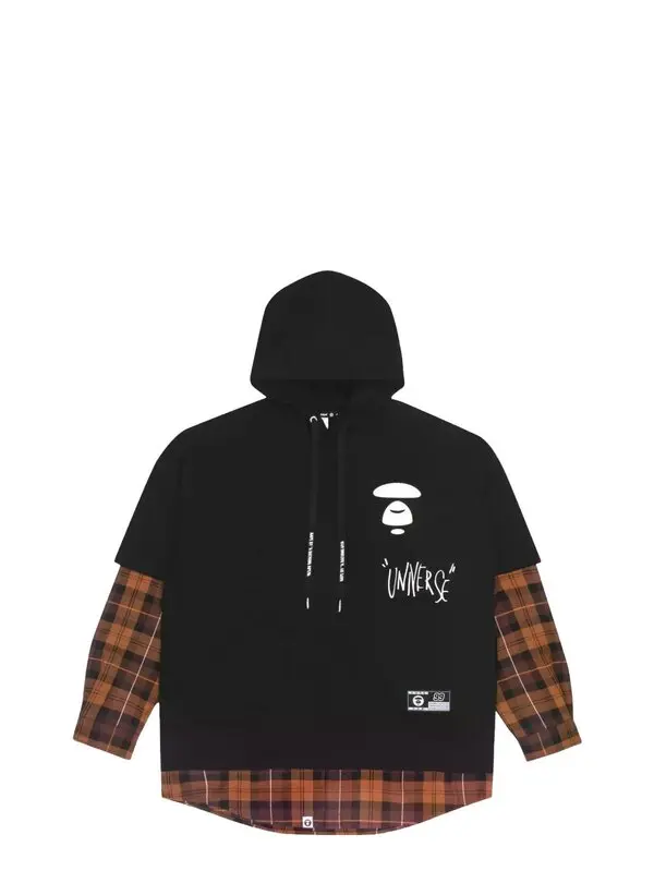 AAPE BY *A BATHING APE Moonface Layered Hoodie - Black