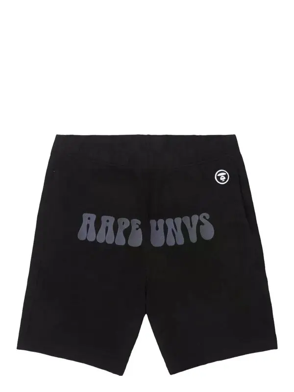 AAPE BY *A BATHING APE Moonface Patch Jacquard Shorts - Black