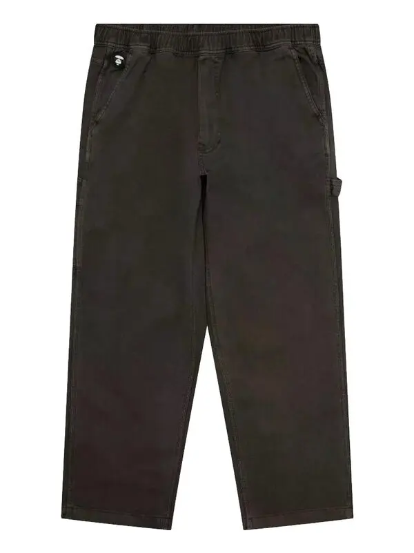 AAPE BY *A BATHING APE Logo-patch Trousers - Black