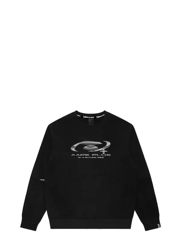 AAPE BY *A BATHING APE Moonface Graphic Print Sweatshirt - Black