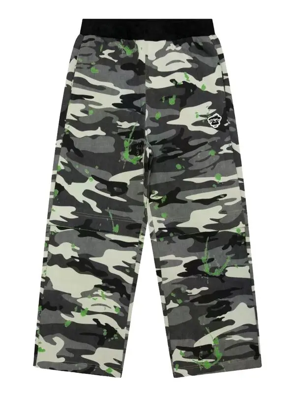 AAPE BY *A BATHING APE Camouflage-pattern Track Pants - Grey