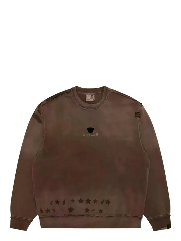 AAPE BY *A BATHING APE Graphic-print Sweater - Brown