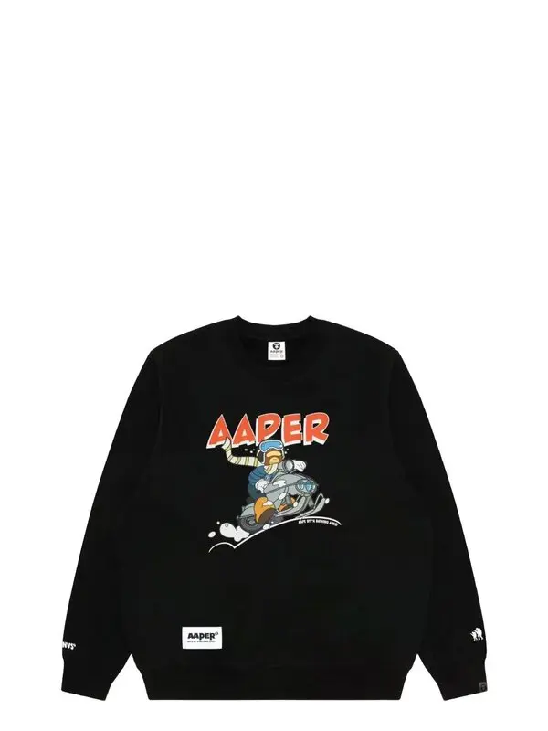 AAPE BY *A BATHING APE Aaper Graphic-print Sweatshirt - Black