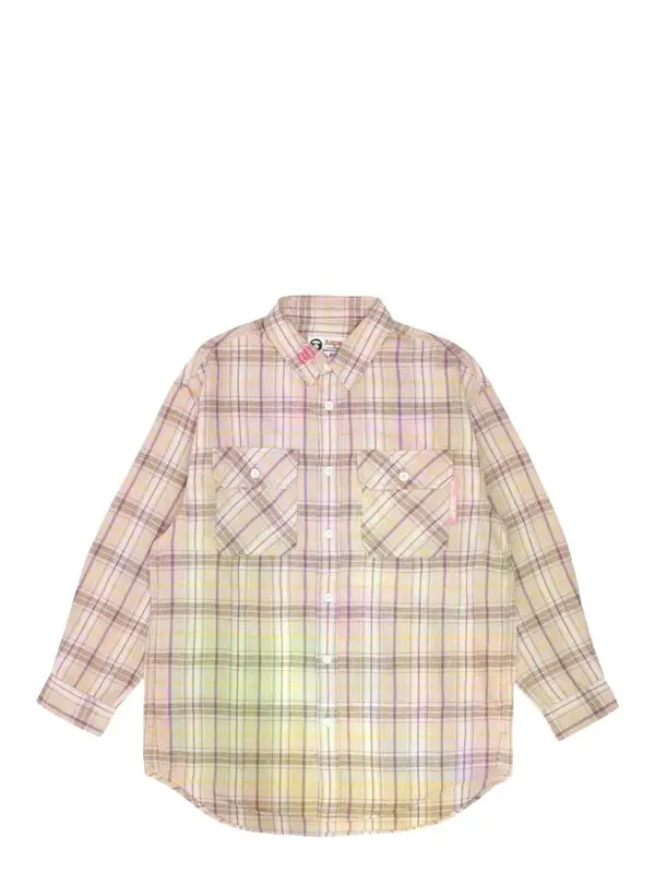 AAPE BY *A BATHING APE Moonface Pocket-detailed Button-down Shirt - Neutrals