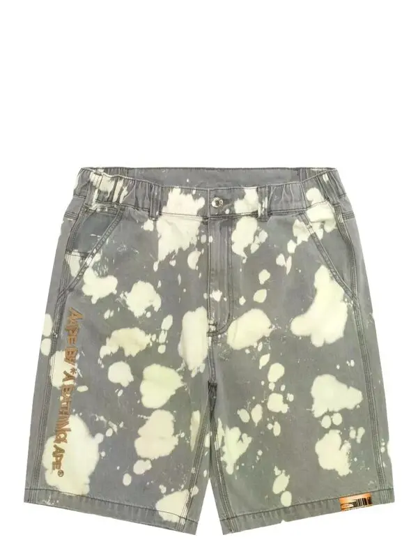 AAPE BY *A BATHING APE Splatter-print Shorts - Grey