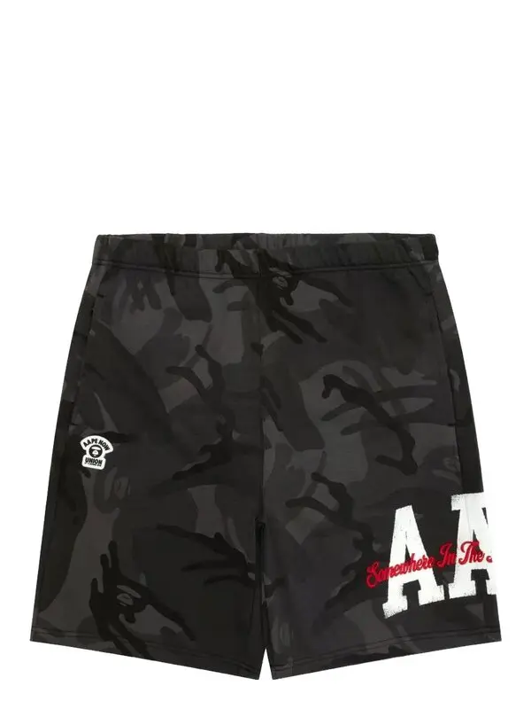 AAPE BY *A BATHING APE Camo-print Sweat Shorts - Black