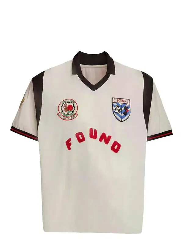 FOUND Patch-detail Union T-shirt - Neutrals