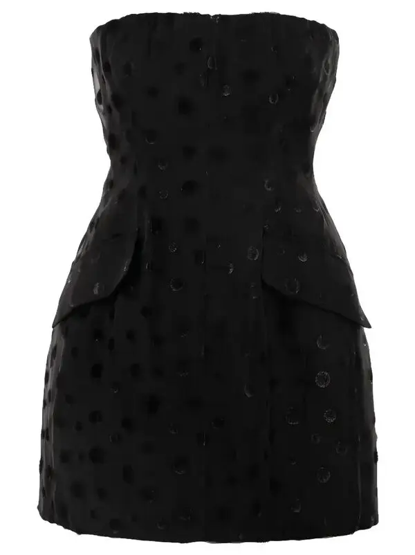 Sportmax Polka-dot Mini Dress - Black