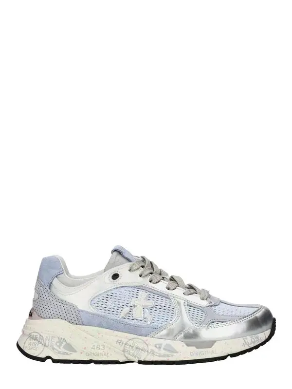 Premiata Mased 8205 Suede-panel Sneakers - Blue