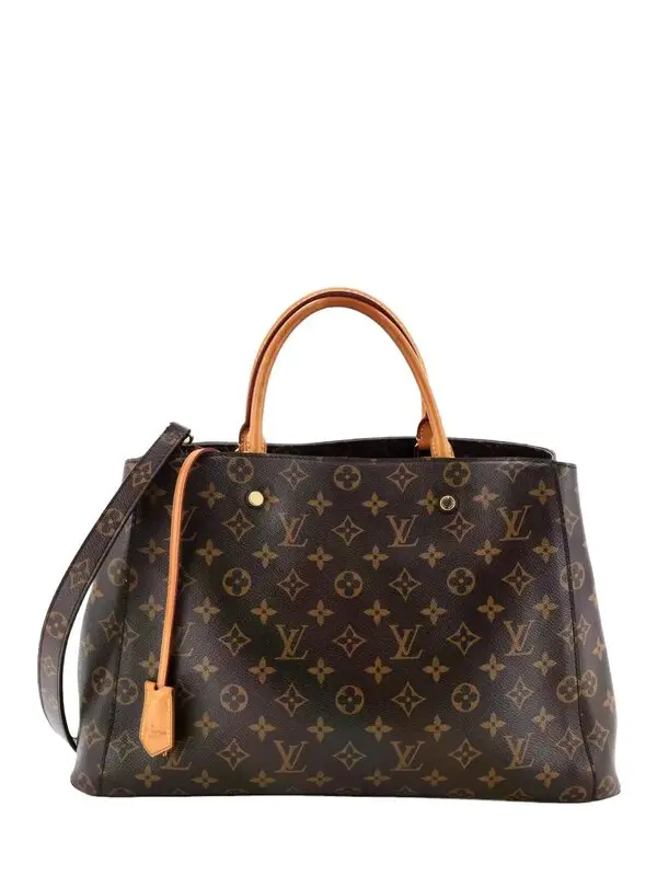 LOUIS VUITTON Montaigne Gm Monogram Canvas Tote Bag - Brown