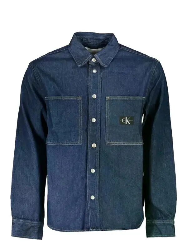 Calvin Klein Logo-patch Denim Jacket - Blue