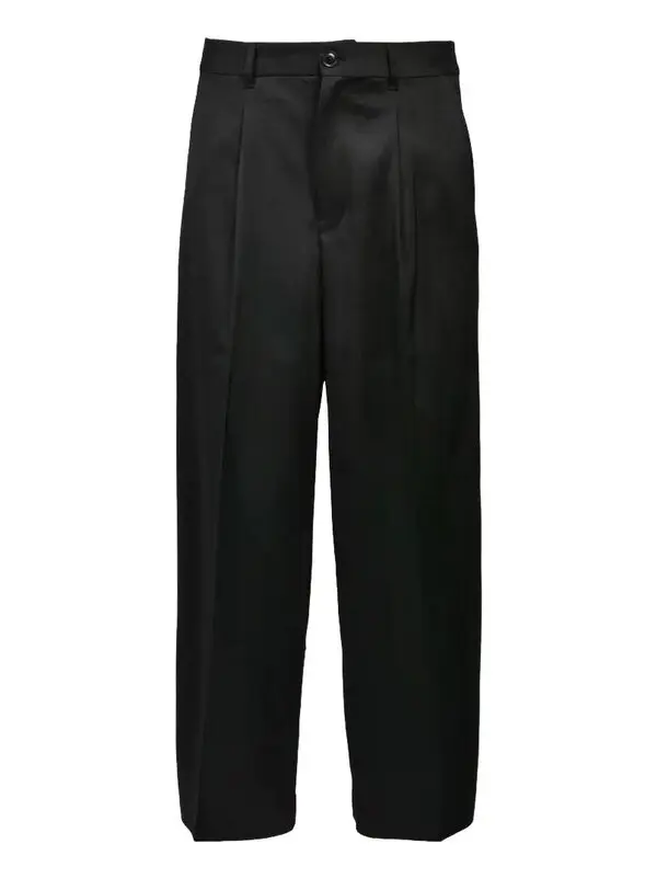 BREATH Pleated Wide-leg Trousers - Black