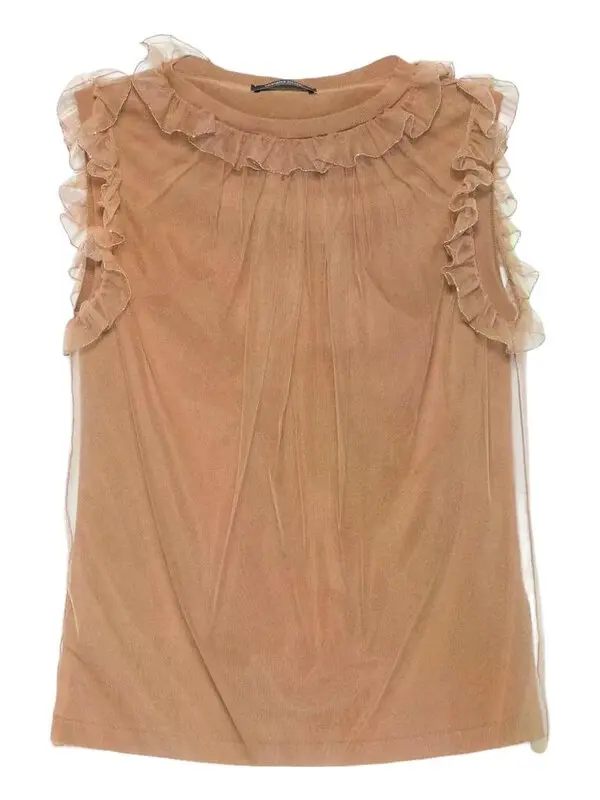 Fabiana Filippi Ruffled T-shirt - Neutrals