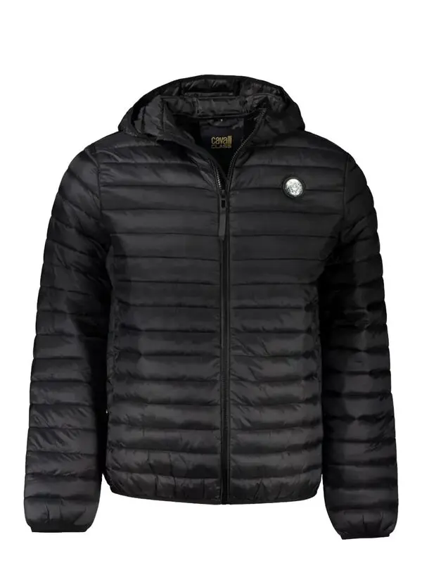Roberto Cavalli Quilted Hooded Jacket - Black