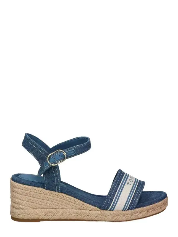 Tommy Hilfiger Logo-tape Wedge Espadrilles - Blue
