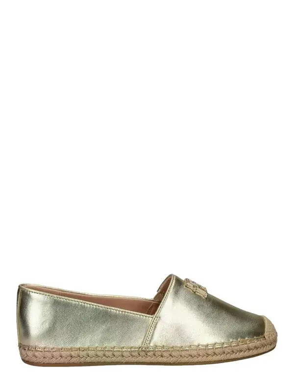 Tommy Hilfiger Metallic Espadrilles With Monogram Plaque - Gold