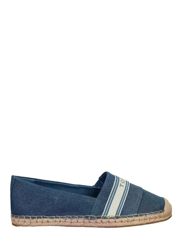 Tommy Hilfiger Logo Tape Denim Espadrilles - Blue