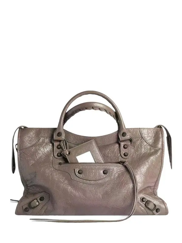 Balenciaga City Leather Tote Bag - Grey