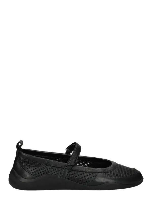 VIC MATIE Perforated Leather Ballet Flats - Black
