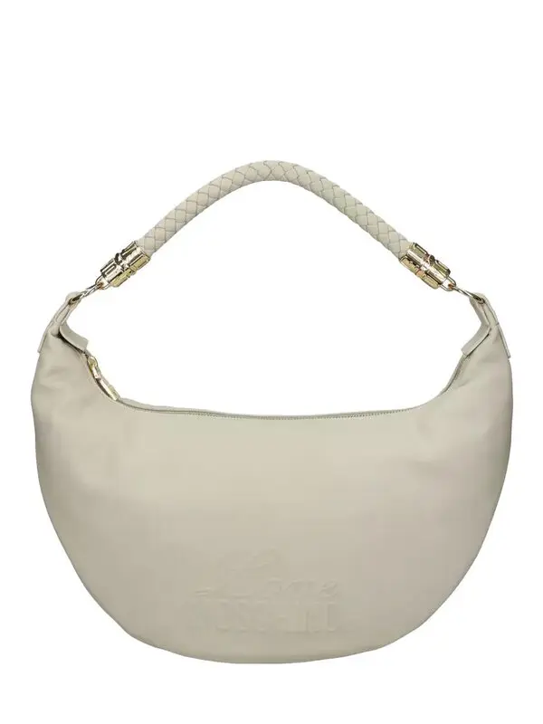 Moschino Logo-embossed Braided-handle Shoulder Bag - Neutrals