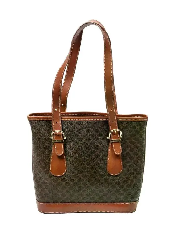 Celine Triomphe Macadam Monogram Tote Bag - Brown