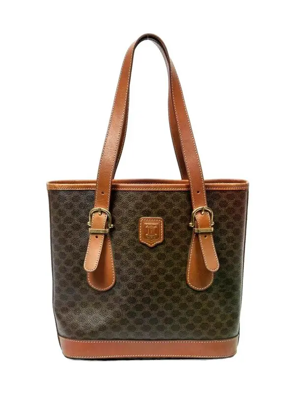 Celine Buckle-detail Shoulder Bag - Brown