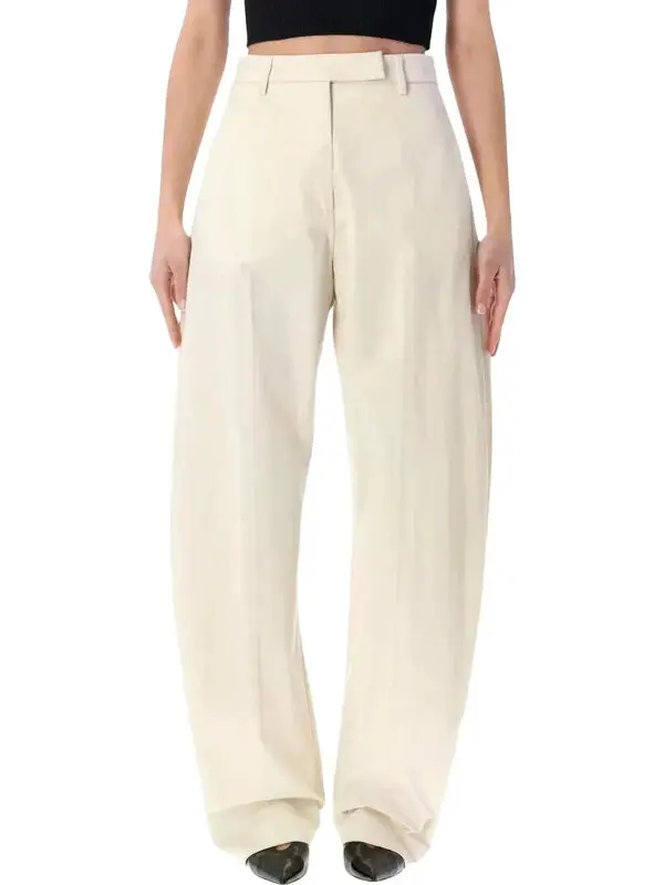THELATEST Dina Wide-leg Trousers - Neutrals