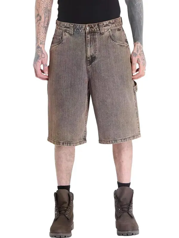 DIME Classic Denim Shorts - Brown