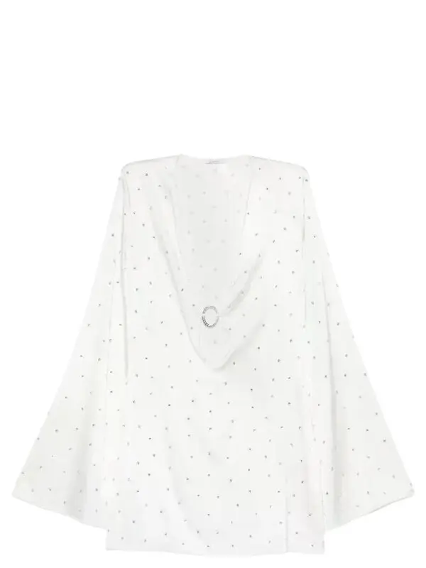 Oseree Crystal-embellished Ring-detail Mini Dress - White