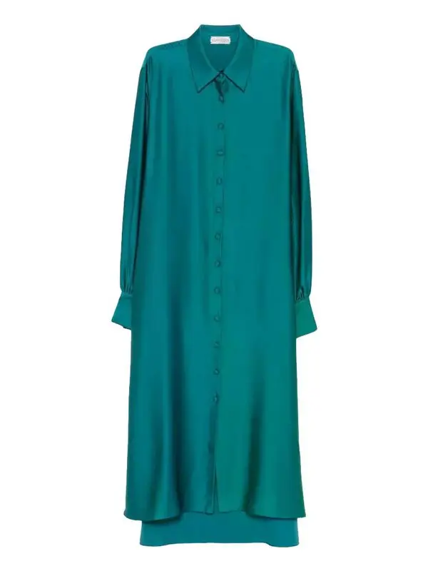 SILKYLICIOUS Nigora Shirt Dress - Green