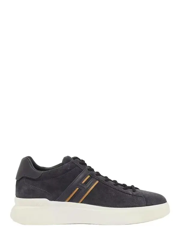 Hogan Logo-patch Suede Sneakers - Blue
