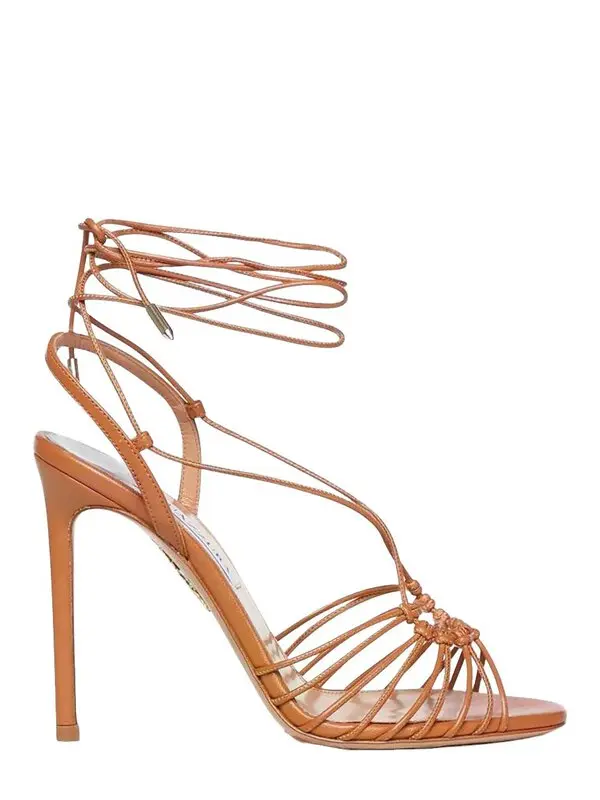 AQUAZZURA Strappy Tie-fastening Sandals - Brown