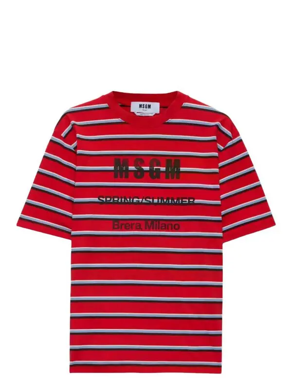 MSGM Striped T-shirt - Red