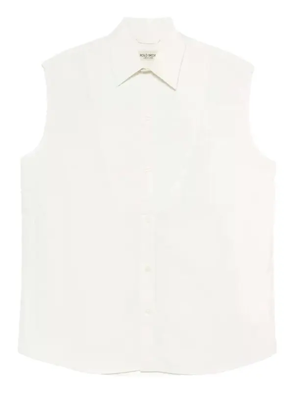 ROLD SKOV Sparato Sleeveless Shirt - Neutrals