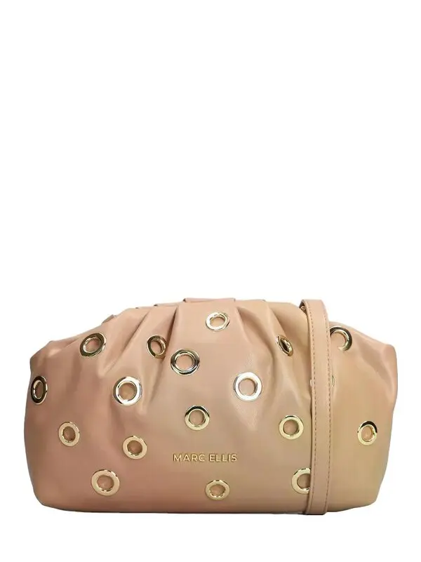 MARC ELLIS Daphne Studs Eyelet-embellished Shoulder Bag - Neutrals