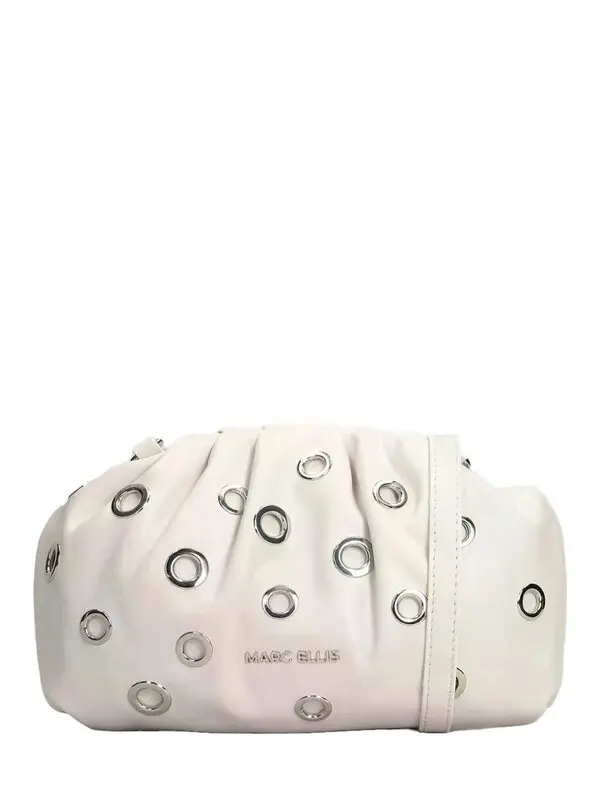 MARC ELLIS Eyelet-embellished Shoulder Bag - White