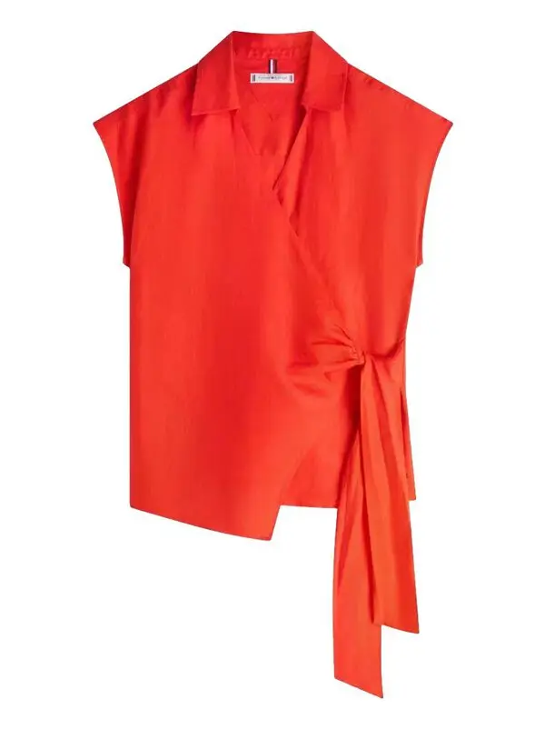 Tommy Hilfiger Tie-fastening Blouse - Red