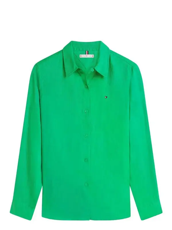 Tommy Hilfiger Logo-embroidered Button-down Shirt - Green