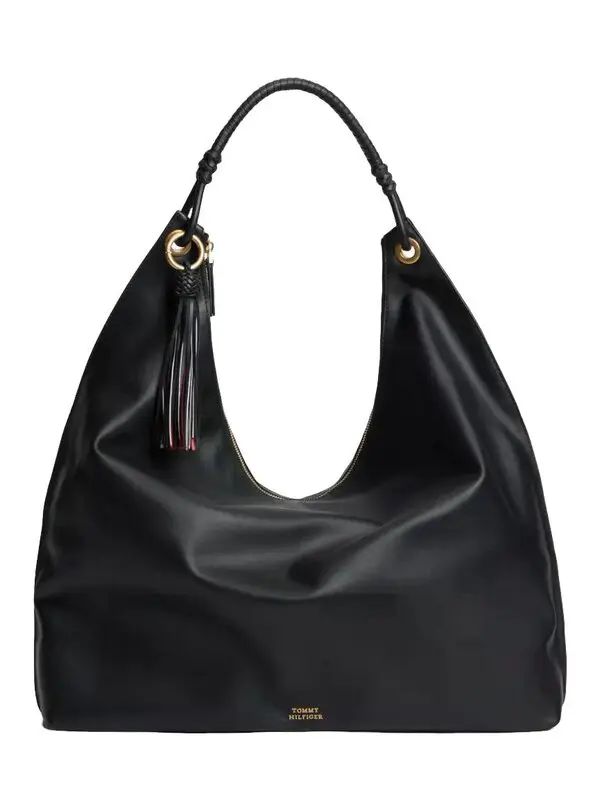 Tommy Hilfiger Tassel-detail Shoulder Bag - Black