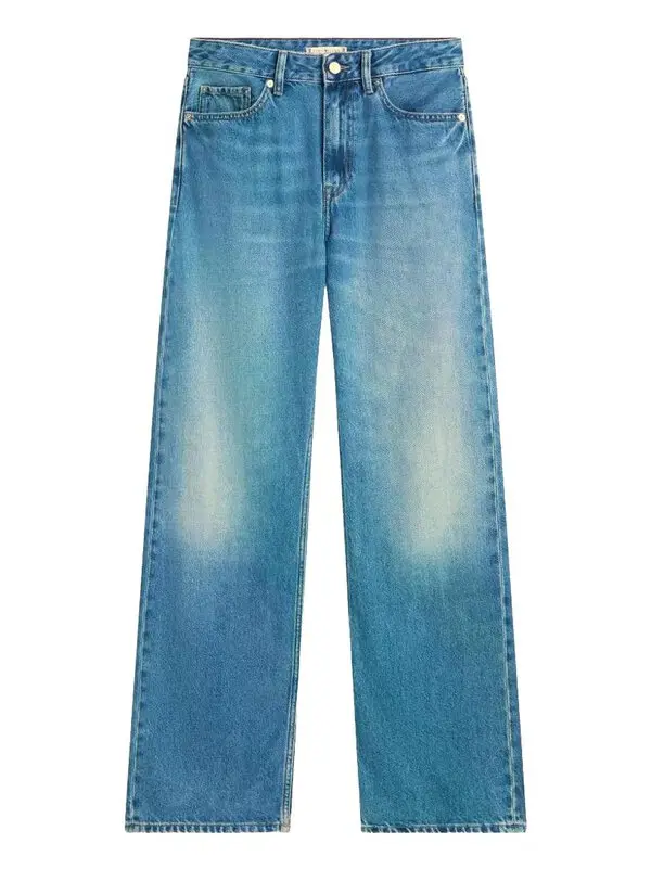 Tommy Hilfiger Mid-rise Faded Straight-leg Jeans - Blue