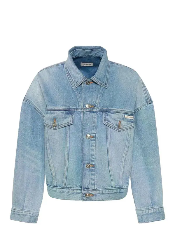 Calvin Klein Logo-patch Denim Jacket - Blue