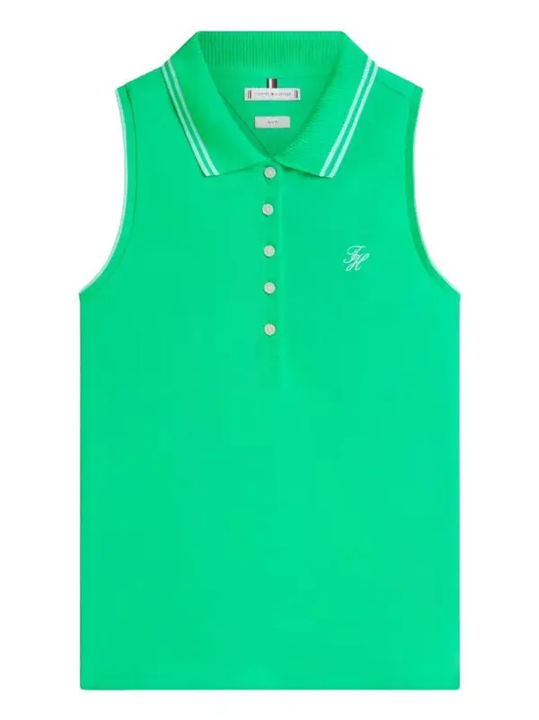 Tommy Hilfiger 1985 Slim-fit Sleeveless Cotton Polo Shirt - Green
