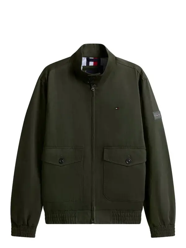 Tommy Hilfiger Logo-patch Zip-up Jacket - Green