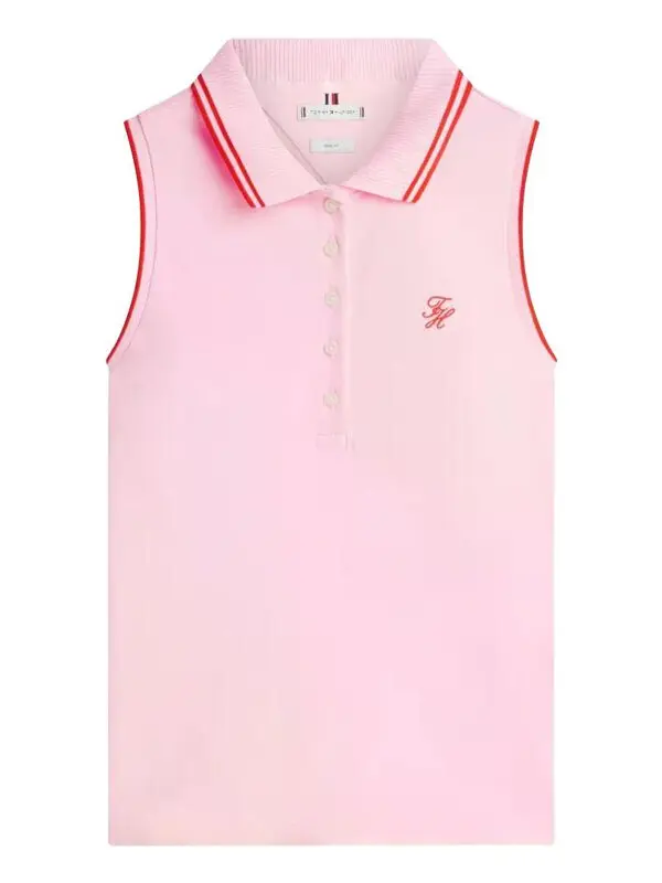 Tommy Hilfiger 1985 Slim-fit Sleeveless Polo Shirt - Pink