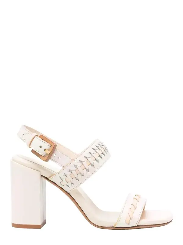 Zimmermann Alchemy Woven Strap Block-heel Sandals - Neutrals